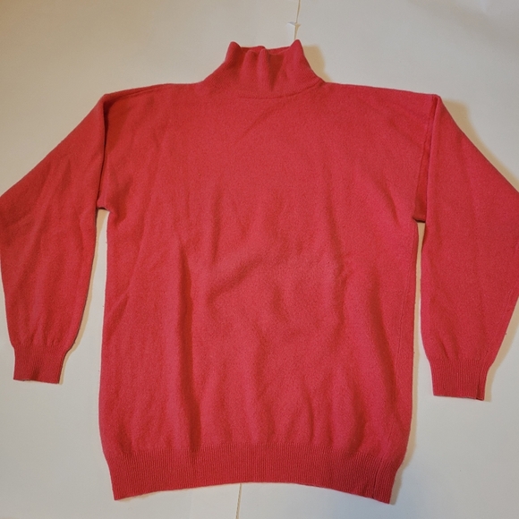 Sweaters | Vintage Wool Rabbit Hair Sweater Turtleneck Tangerine Orange ...